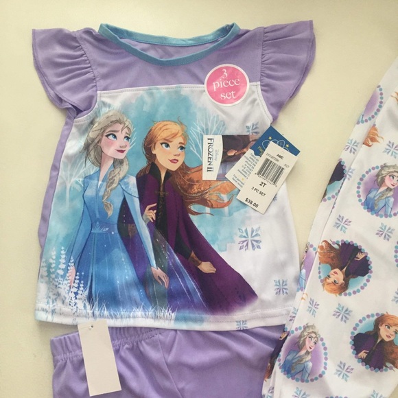 Disney | Pajamas | Disney Frozen Elsa 3pc Pajama Set | Poshmark